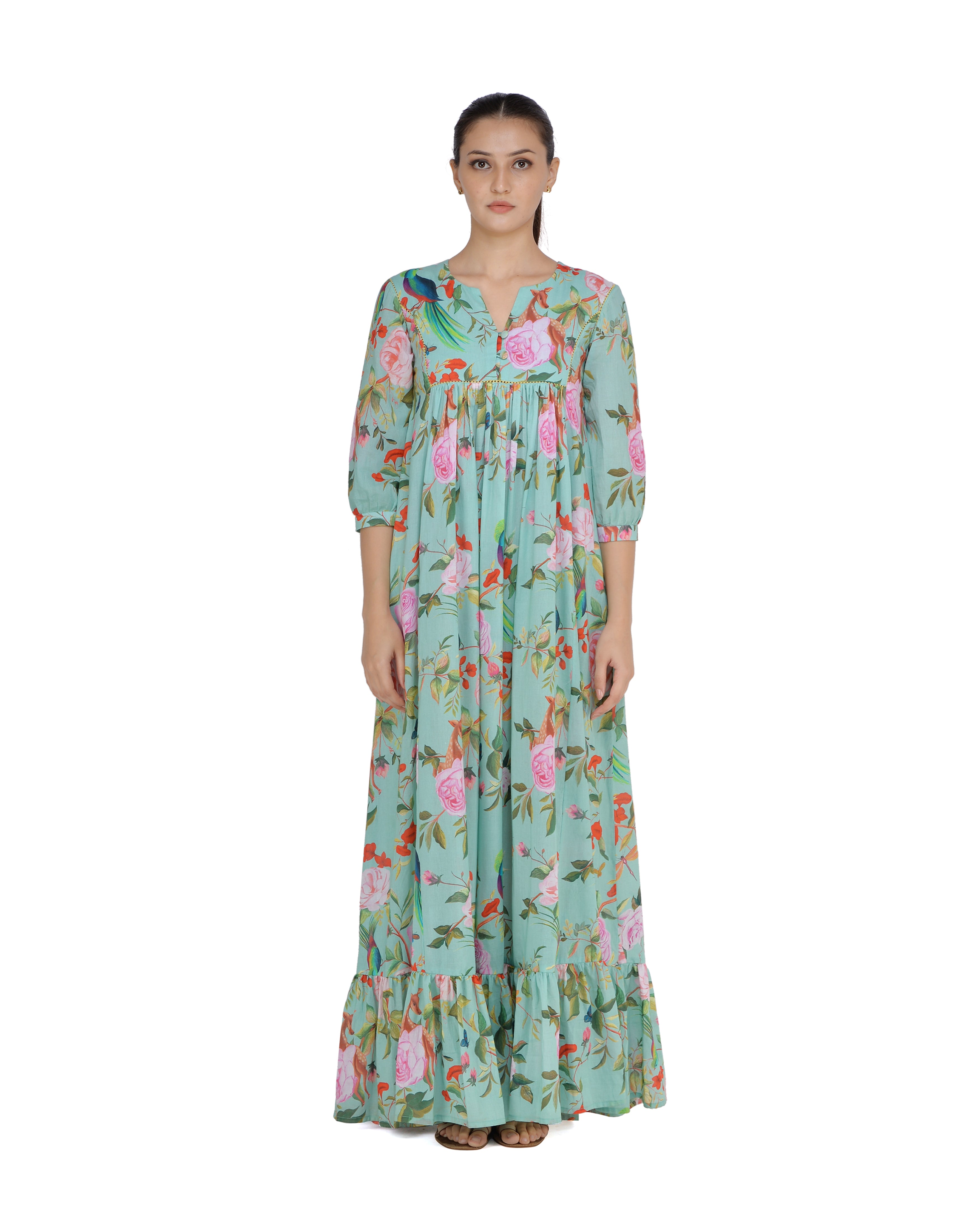 Vana Furbelow Maxi Dress – uriliving