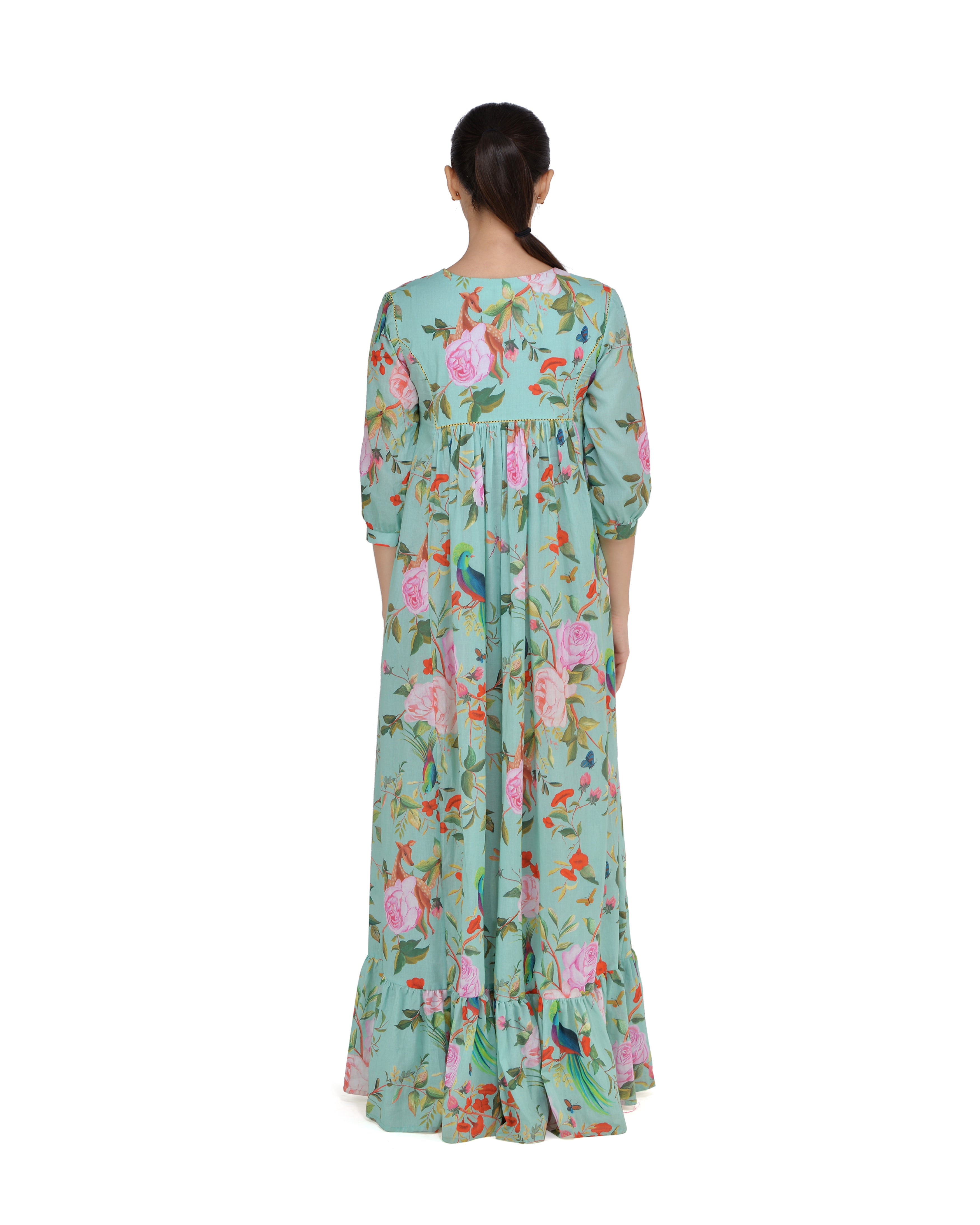 Vana Furbelow Maxi Dress – uriliving