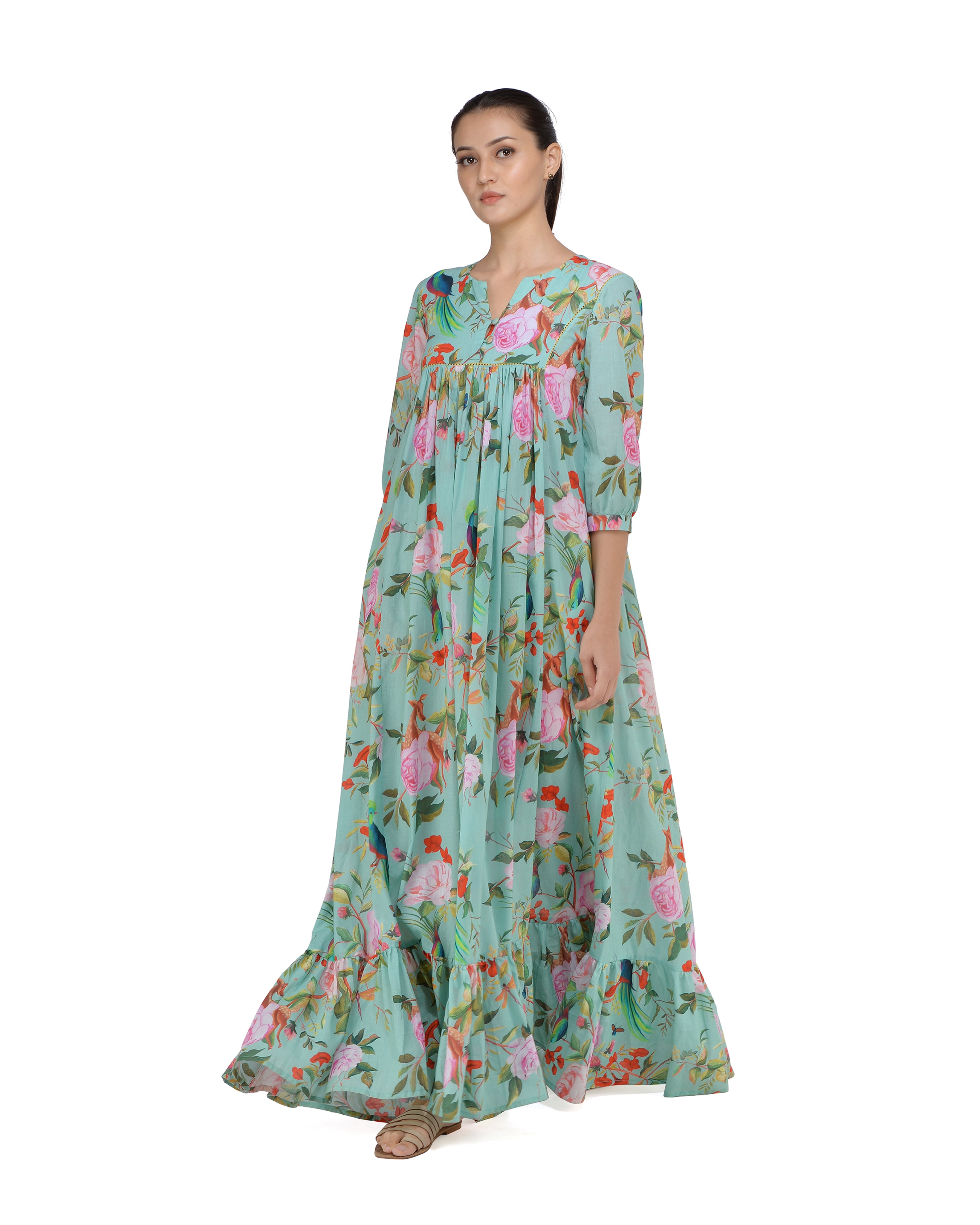 Vana Furbelow Maxi Dress – uriliving